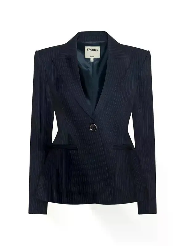 L'Agence Therese Pinstripe Blazer - Blue