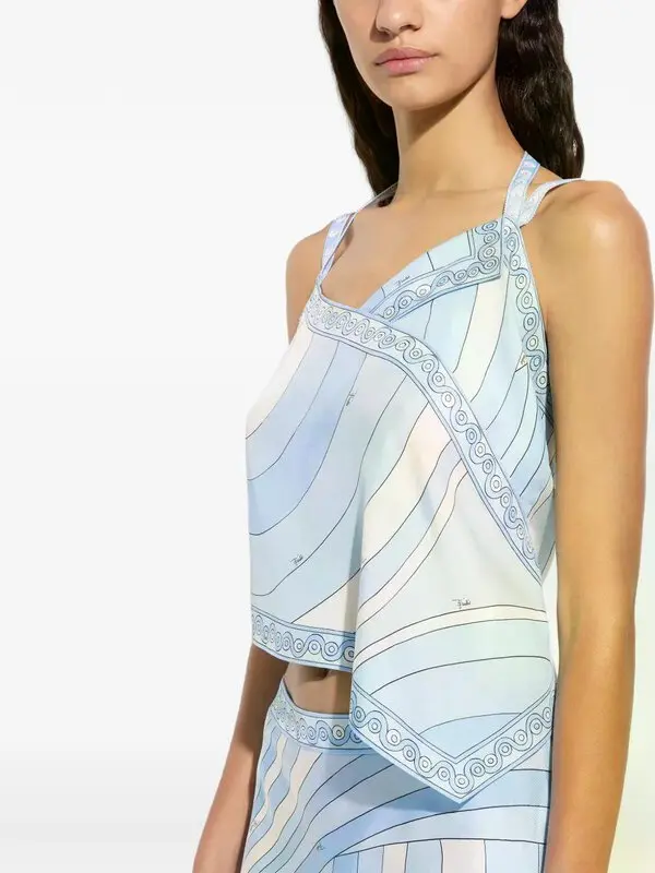 Emilio Pucci Iride-print Silk Top
