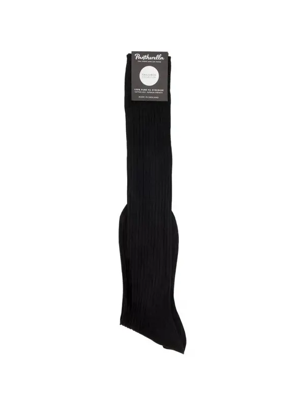 Pantherella Ribbed Knit Socks - Black