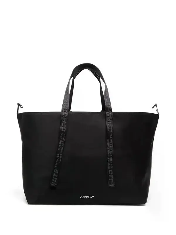 Off-White Graphic Print Tote - Black | Editorialist