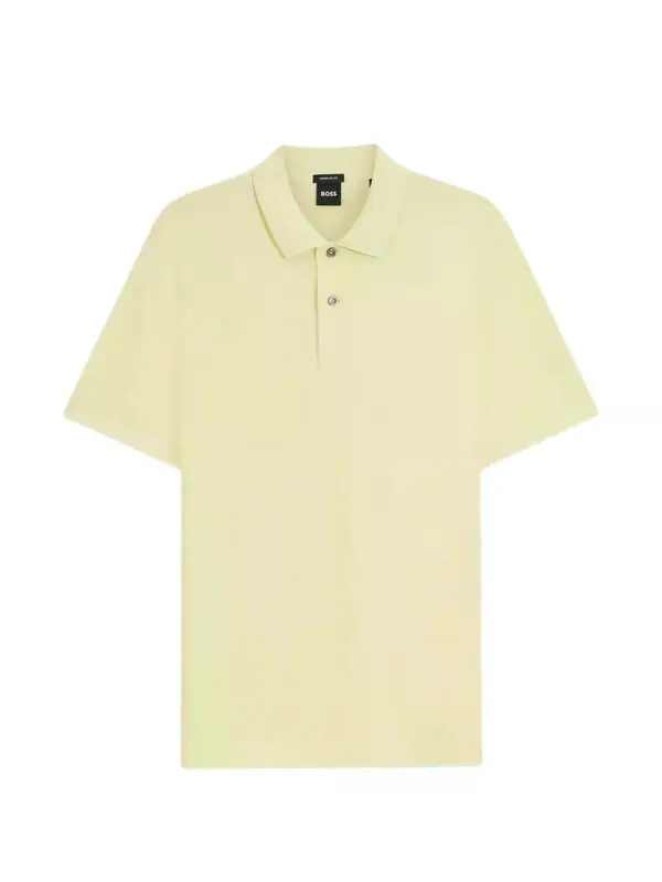 BOSS Pallas Polo Shirt With Embroidered Logo - Yellow