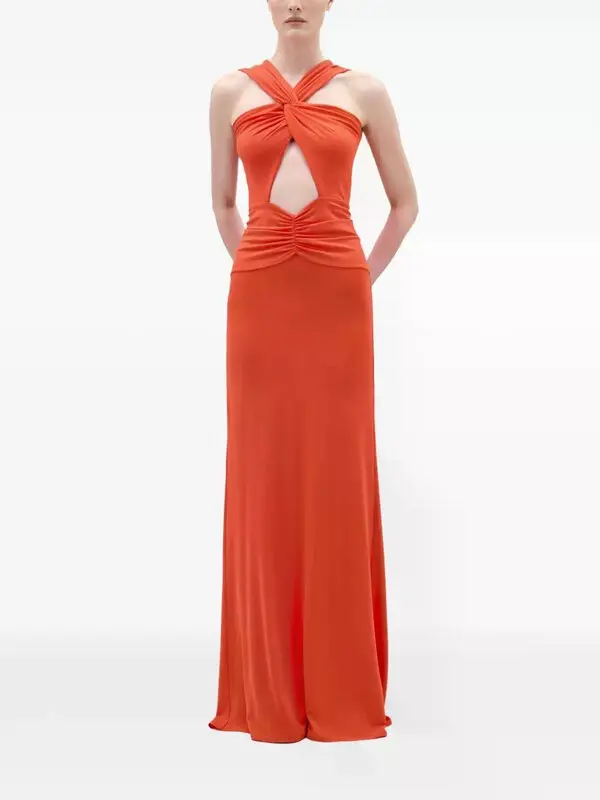 Silvia Tcherassi Naga Twisted Dress - Orange