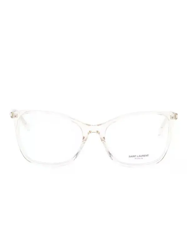 Saint Laurent Rectangle Frame Eyeglasses - White