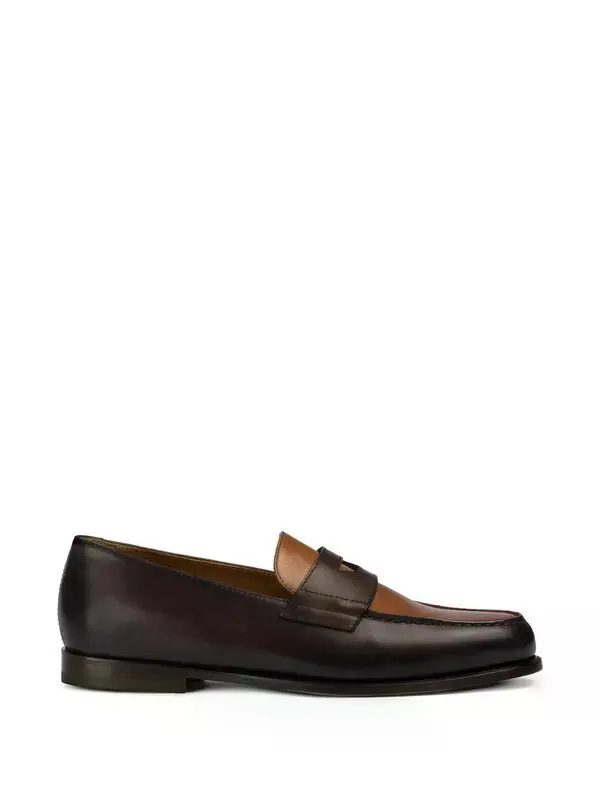 DOUCAL'S Two-tone Leather Loafers - Brown