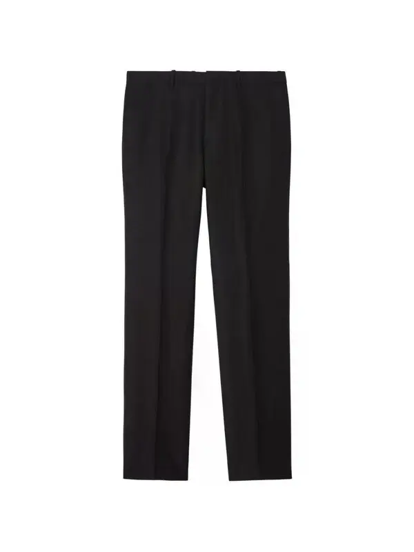 Burberry Striped Wool Mohair Tailored Trousers - Black