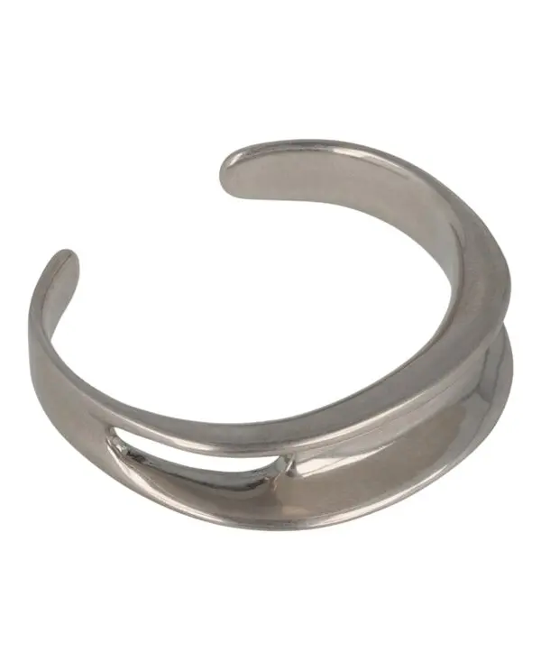 FERRAGAMO Asymmetrical Sculptural Bracelet - Silver