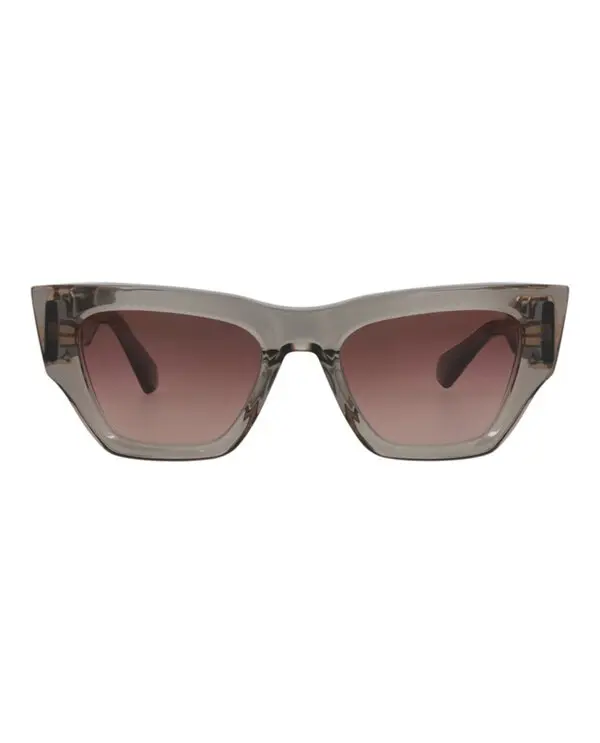 Valentino Garavani Cat Eye Acetate Frame Sunglasses - Grey Grey Rose (vls/166c/52)