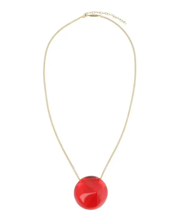 FERRAGAMO Sculptural Pendant Necklace - Red