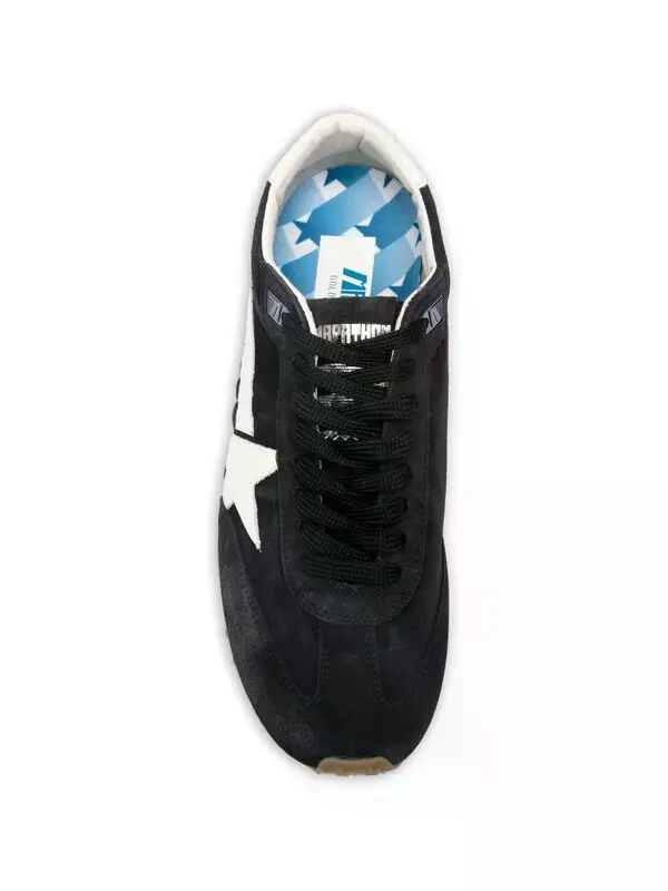 GOLDEN GOOSE Suede Star Leather Sneakers - Black