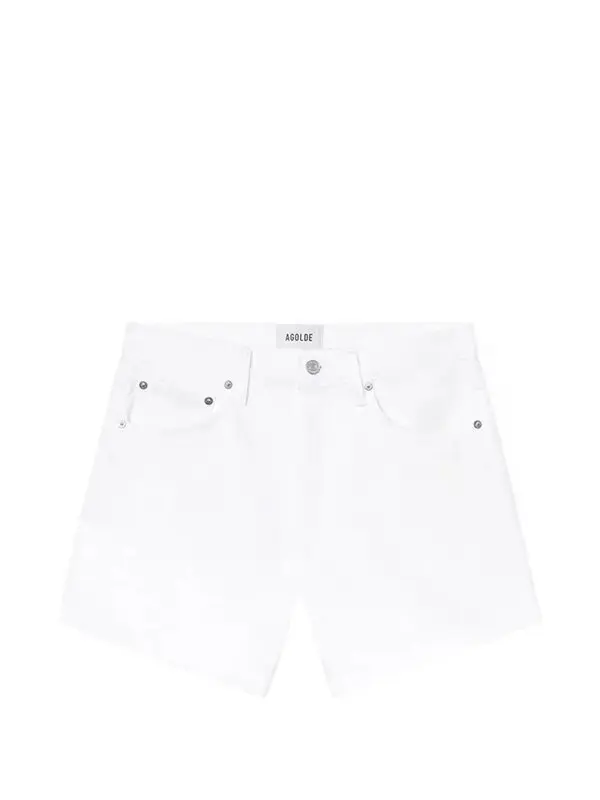 AGOLDE Belt-loops Denim Shorts - White
