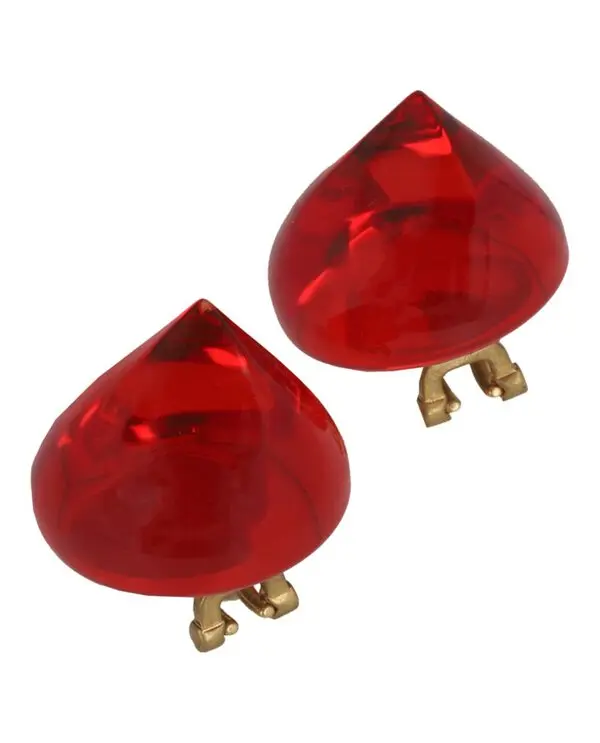 FERRAGAMO Medium Sculptural Clip-on Earrings - Red