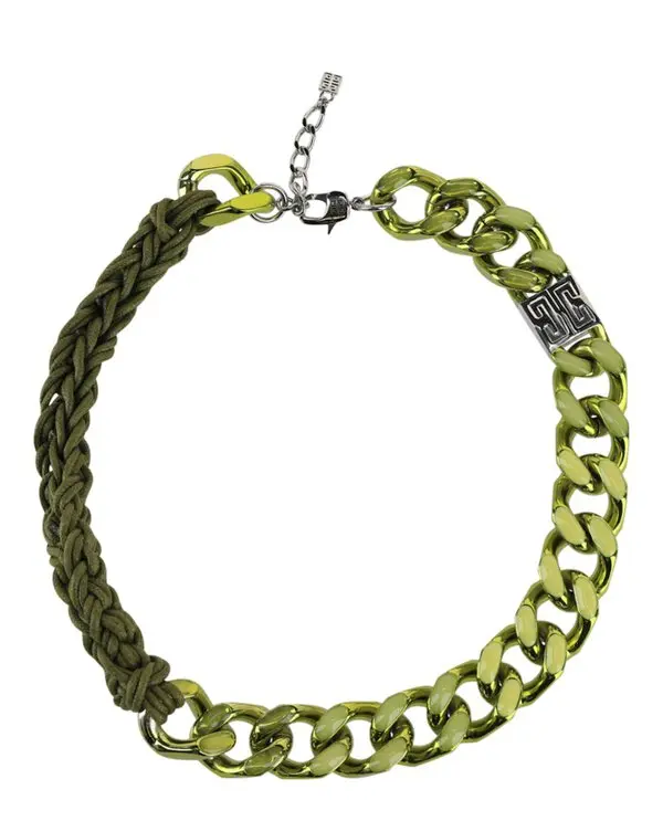 Givenchy Mixed Medium Chain Link Necklace - Lime