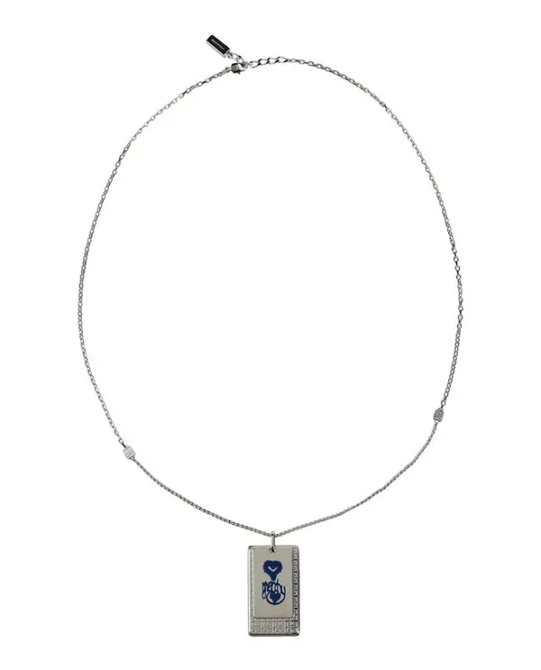 Givenchy Cvd Double Tag Necklace - Silver