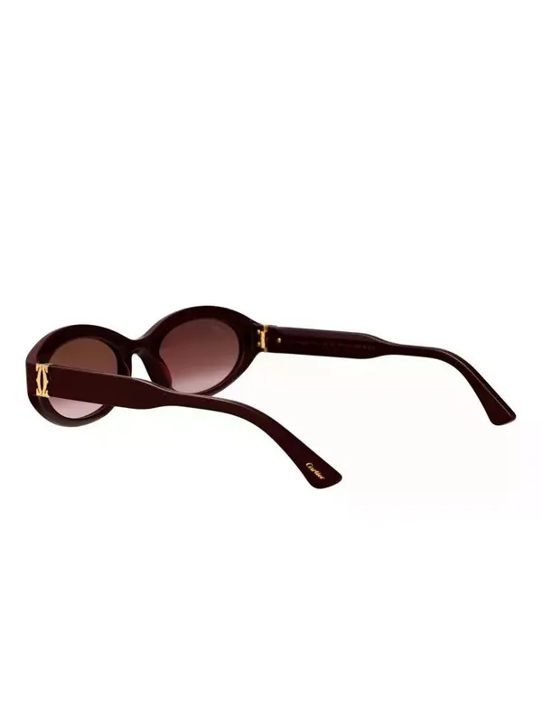 Cartier Oval-frame Sunglasses - Brown