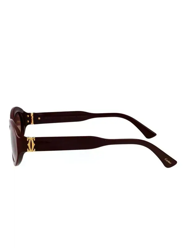 Cartier Oval-frame Sunglasses - Brown