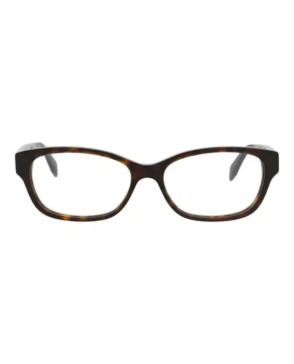 Alexander McQueen Square Optical Frames - Havana Havana Transparent (am0344o/30011495/002)