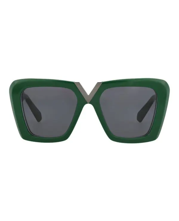 Valentino Garavani Square Frame Acetate Sunglasses - Green Green Grey (vls/161c/53)