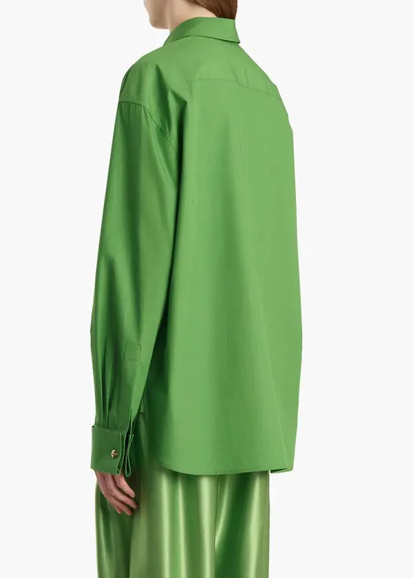 Khaite Newton Button-up Top - Absinthe