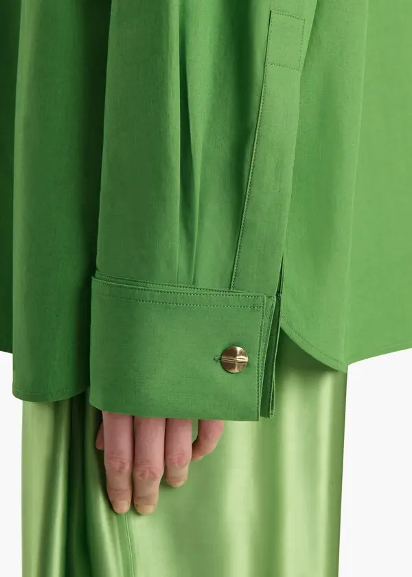 Khaite Newton Button-up Top - Absinthe