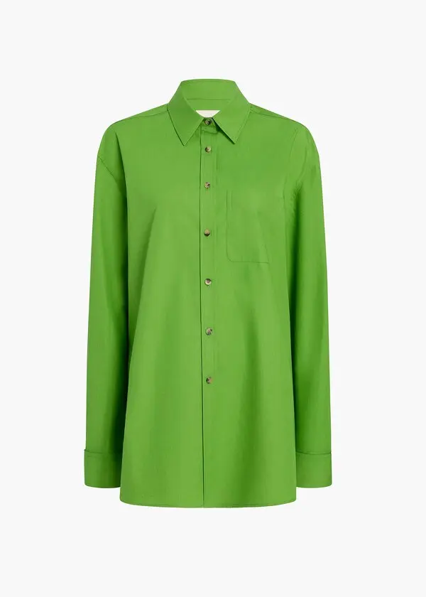Khaite Newton Button-up Top - Absinthe