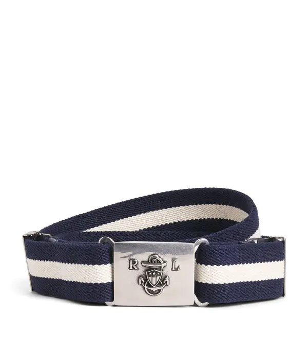 Ralph Lauren Purple Label Cotton Anchor Belt - Navy