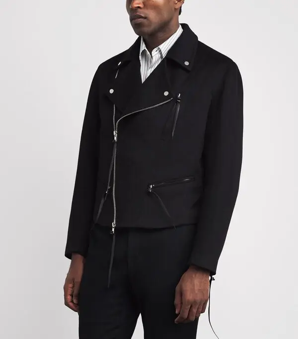 ALAN SCOTT Cashmere-blend Biker Jacket