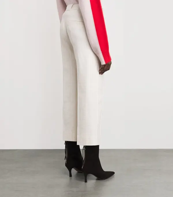 ME+EM Cotton-blend Textured Cropped Trousers