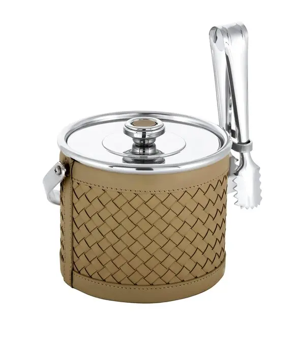 RIVIERE Leather Menfi Ice Bucket - Neutral