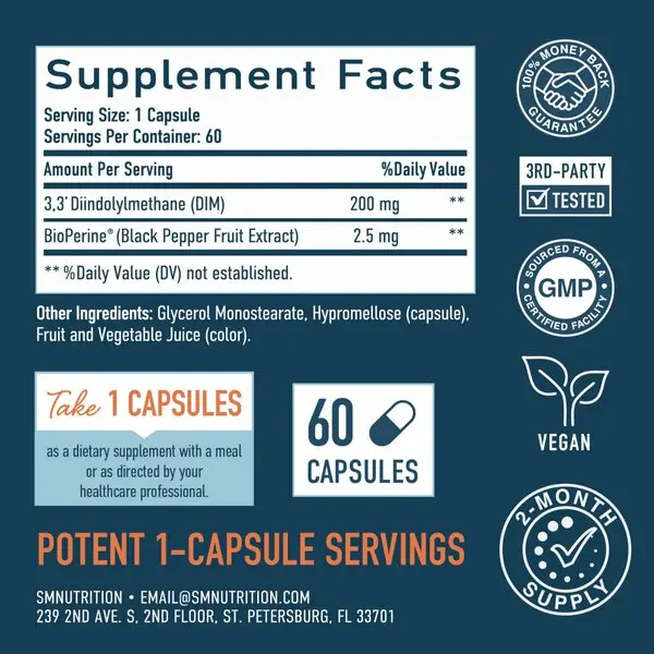 SMNUTRITION Dim 200mg Beadlet
