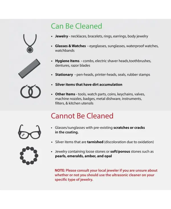 MAGNASONIC Professional Ultrasonic Jewelry Cleaner Machine For Cleaning Eyeglasses