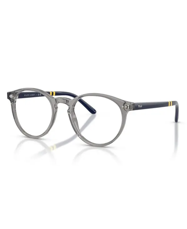 Polo Ralph Lauren Round Frame Eyeglasses - Shiny Transparent Gray