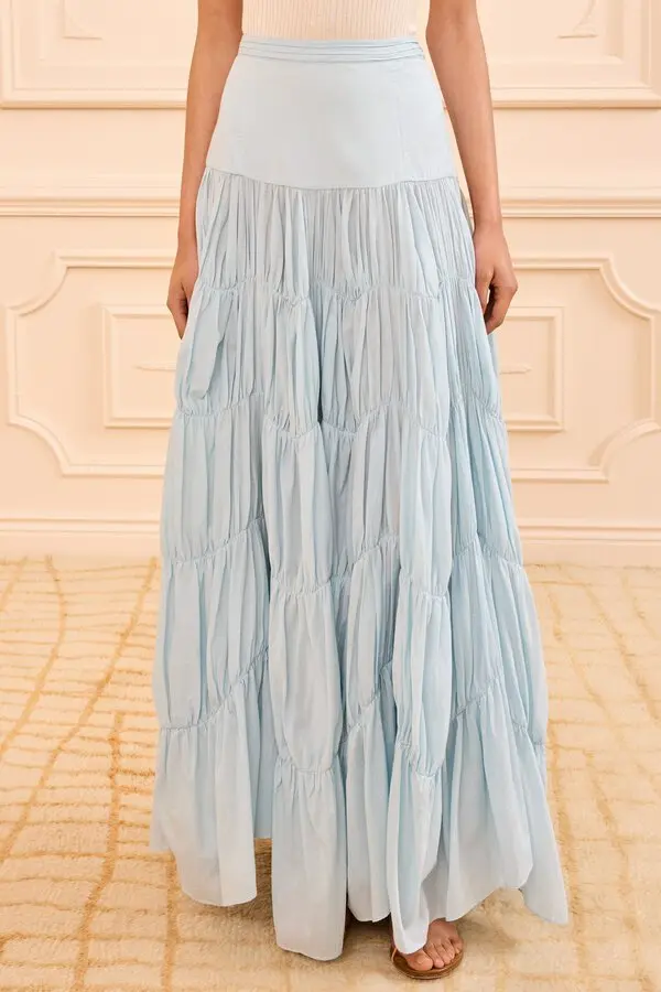 Ulla Johnson Davina Drop Tiered Maxi Skirt