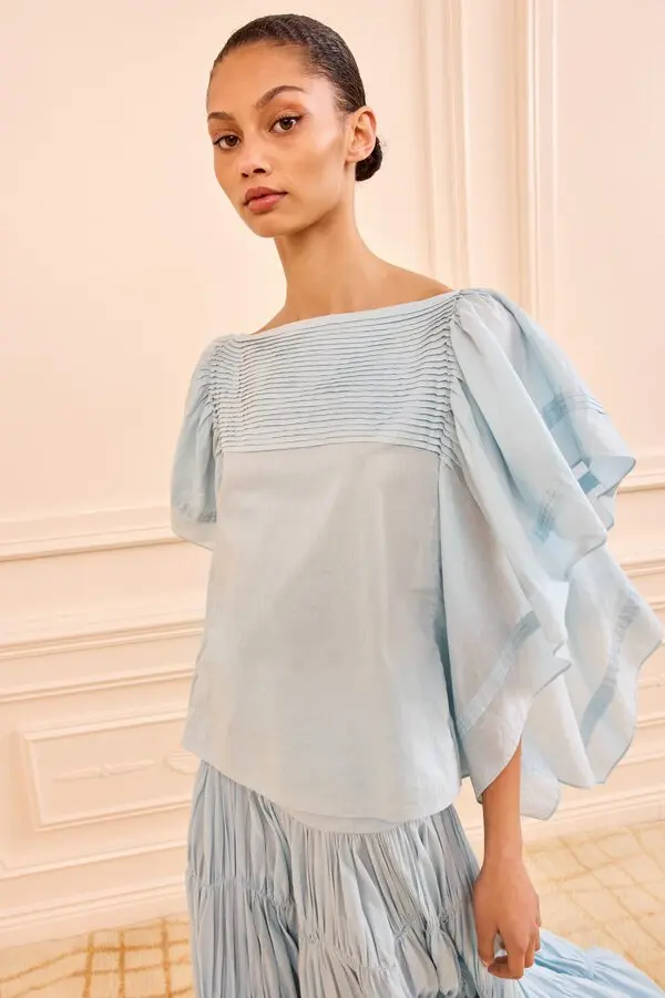 Ulla Johnson Lu Flutter-sleeve Top