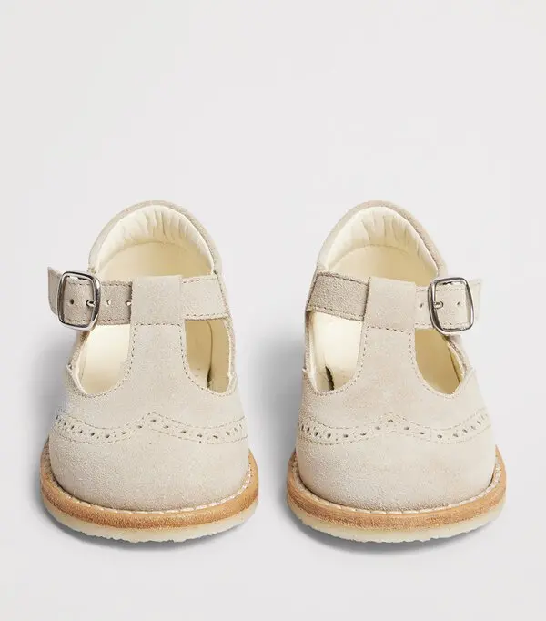Bonpoint Leather Crib Shoes - Beige