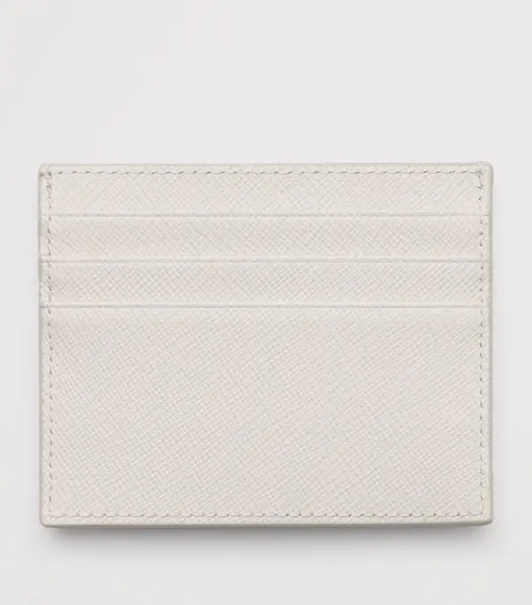 Prada Saffiano Leather Card Holder - Neutral