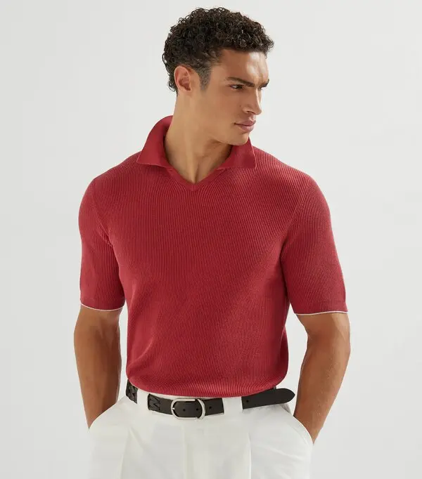 Brunello Cucinelli Cotton Polo Sweater
