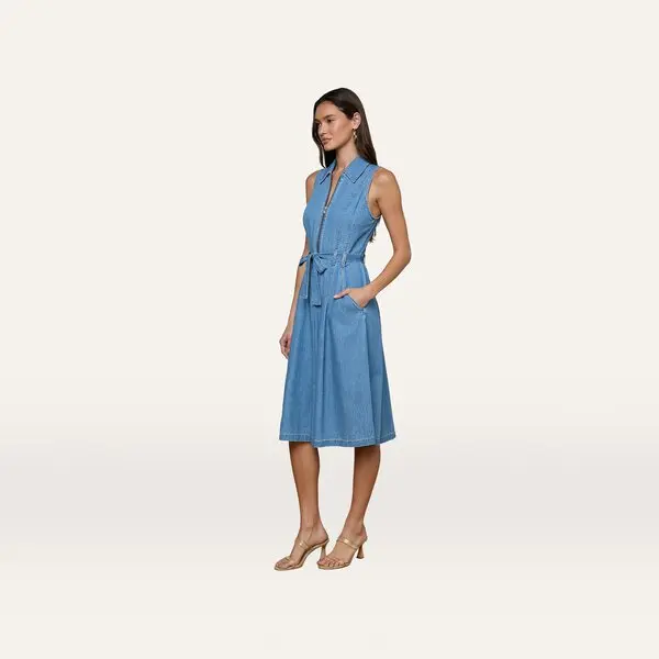 L'Agence Kieran Shirt Dress - Oracle