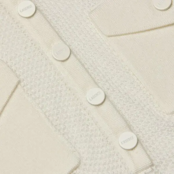 L'Agence Carine Pointelle Knit Top - Ivory