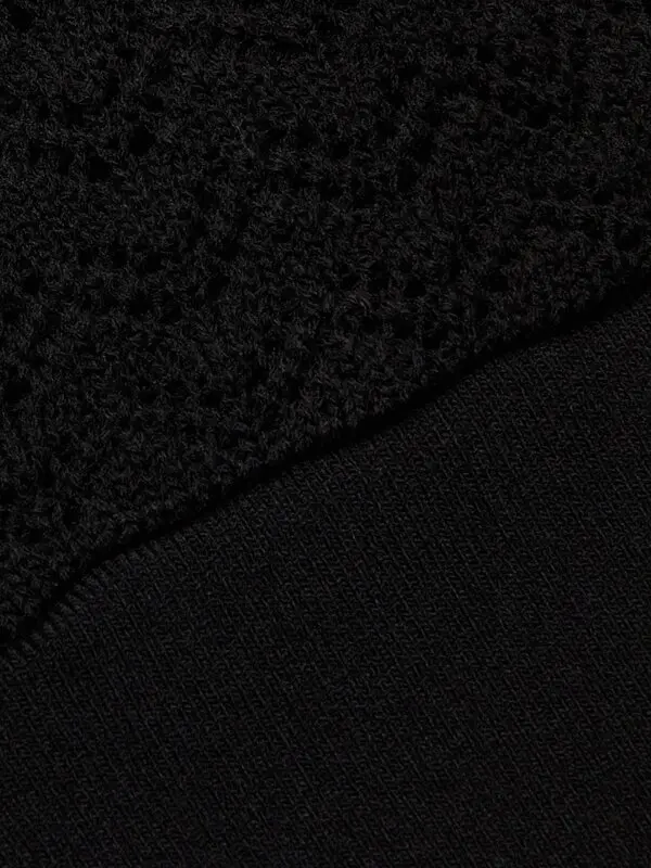 L'Agence Reverie Pointelle Knit Bralette - Black