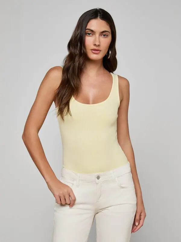 L'Agence Nica Scoopneck Bodysuit - Lemon Sorbet