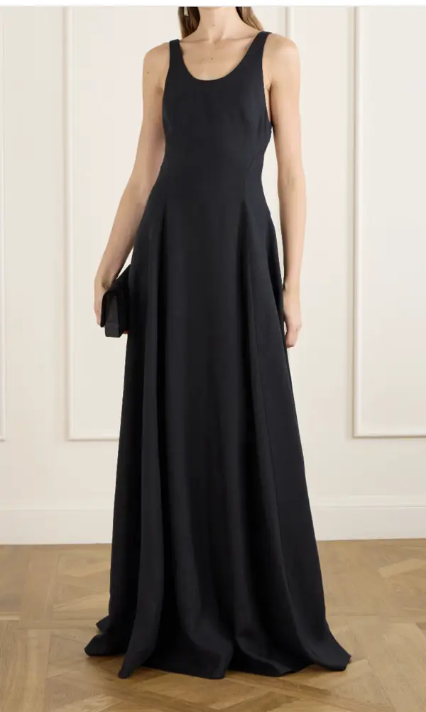 black empire line dress Black Suzi Maxi Dress with Detachable Feathers