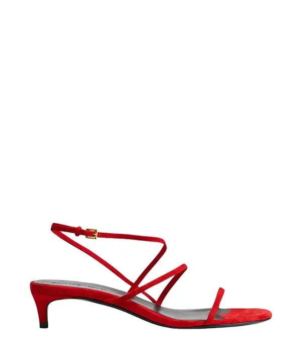 Khaite Loop Kitten Heel Sandal - Lipstick
