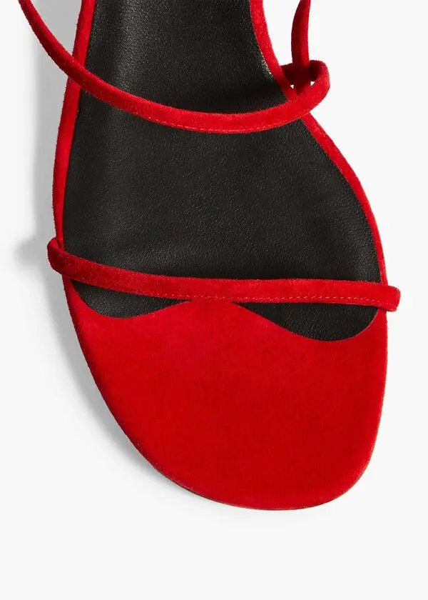 Khaite Loop Kitten Heel Sandal - Lipstick