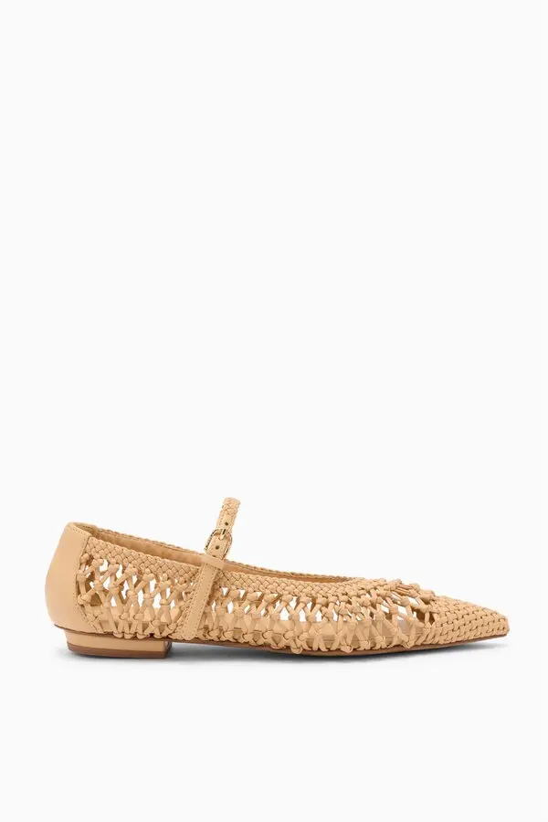 Ulla Johnson Gracie Hand Knotted Ballet Flat - Miele