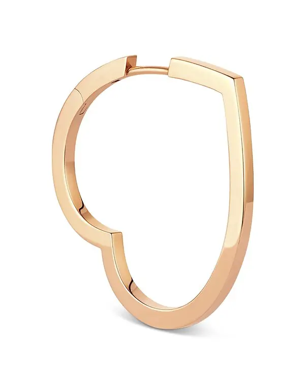 REPOSSI 18k Yellow Gold Antifer Large Heart Single Hoop Earring - Rose Gold