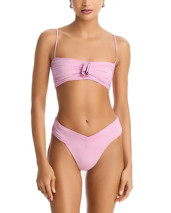 MAYGEL CORONEL Nimys Ruched Bikini Set - Ballet Rose