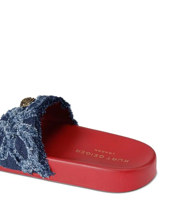 Kurt Geiger Meena Eagle Slide Sandals - Light/pastel