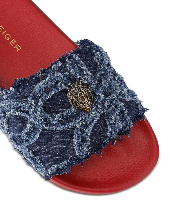 Kurt Geiger Meena Eagle Slide Sandals - Light/pastel
