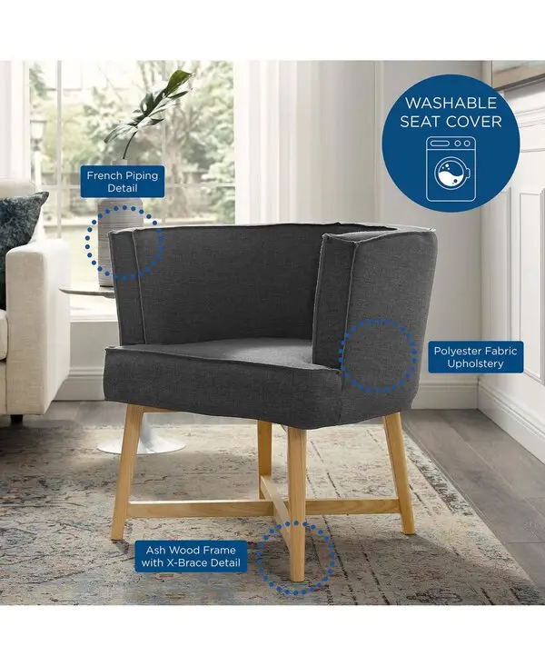 MODWAY Anders Upholstered Fabric Accent Chair