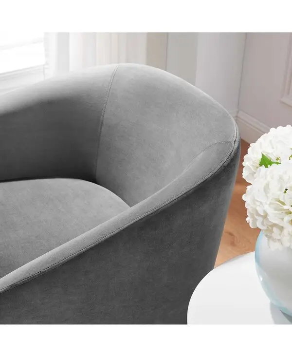 MODWAY Series Performance Velvet Fabric Swivel Chair
